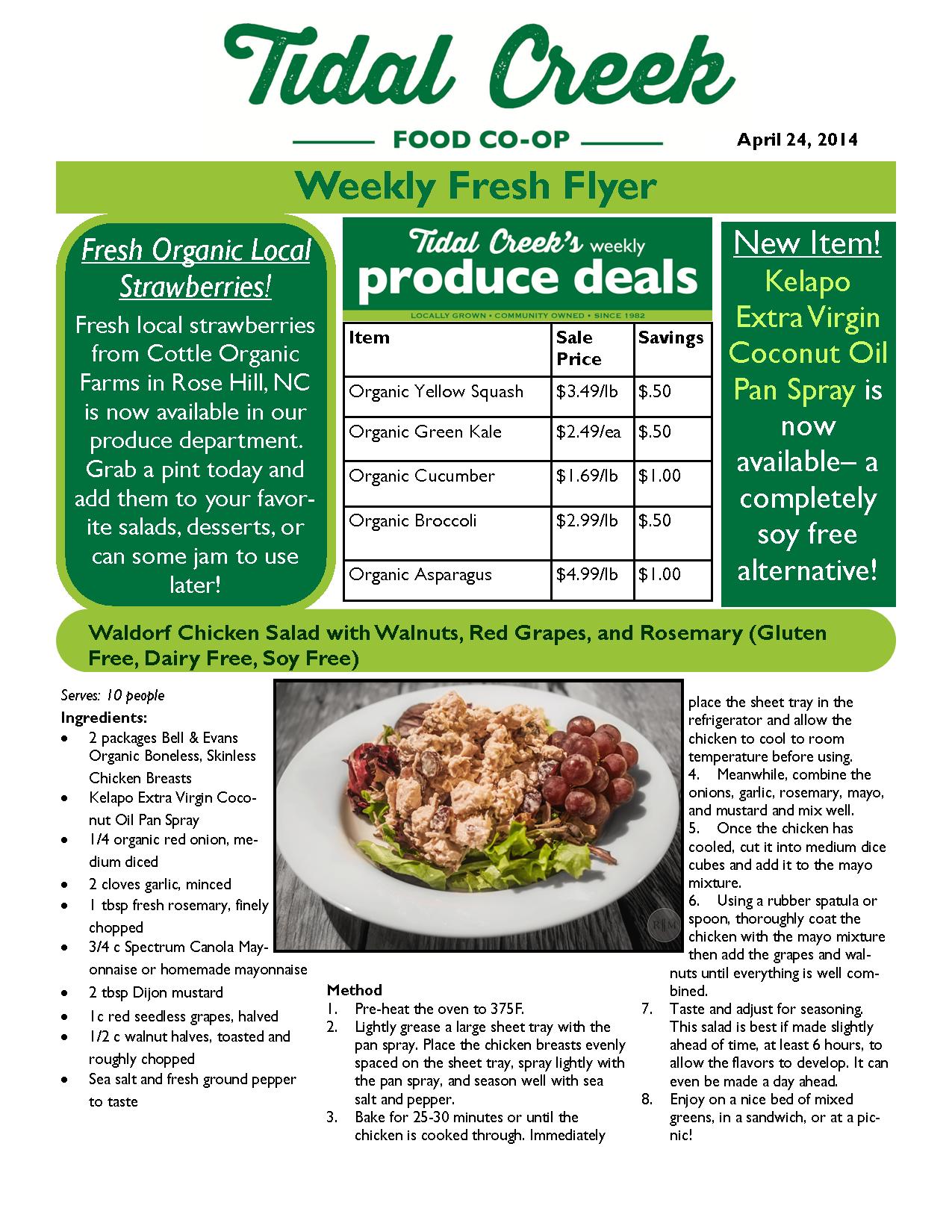 Weekly Fresh Flyer | Tidal Creek Co-op